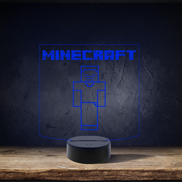 Minecraft Steve - Puck Base LED Light – Schninja.com - Custom LED Lights