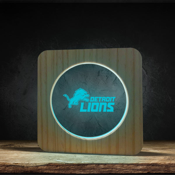 Detroit Lions - Square Base LED Light – Schninja.com - Custom LED Lights